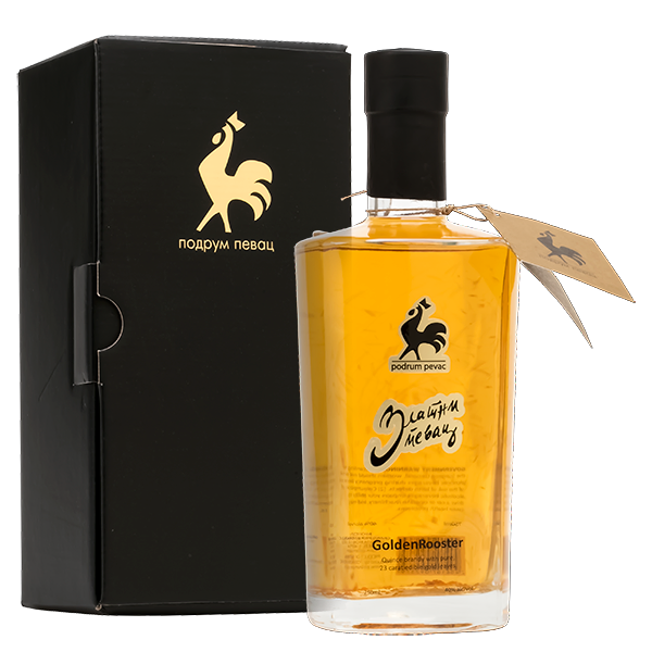 PODRUM PEVAC Quince Brandy with 23 Carat Edible Gold [Zlatni Pevac] 6/